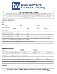 Employment-Application-2019 | Keystone National Insurance Company